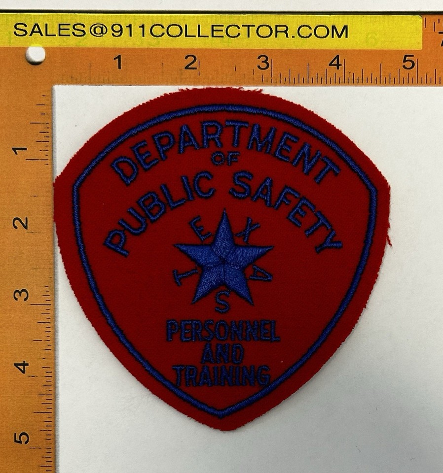 RARE! FELT TEXAS TX DEPT OF PUBLIC SAFETY DPS PERSONNEL & TRAINING ...