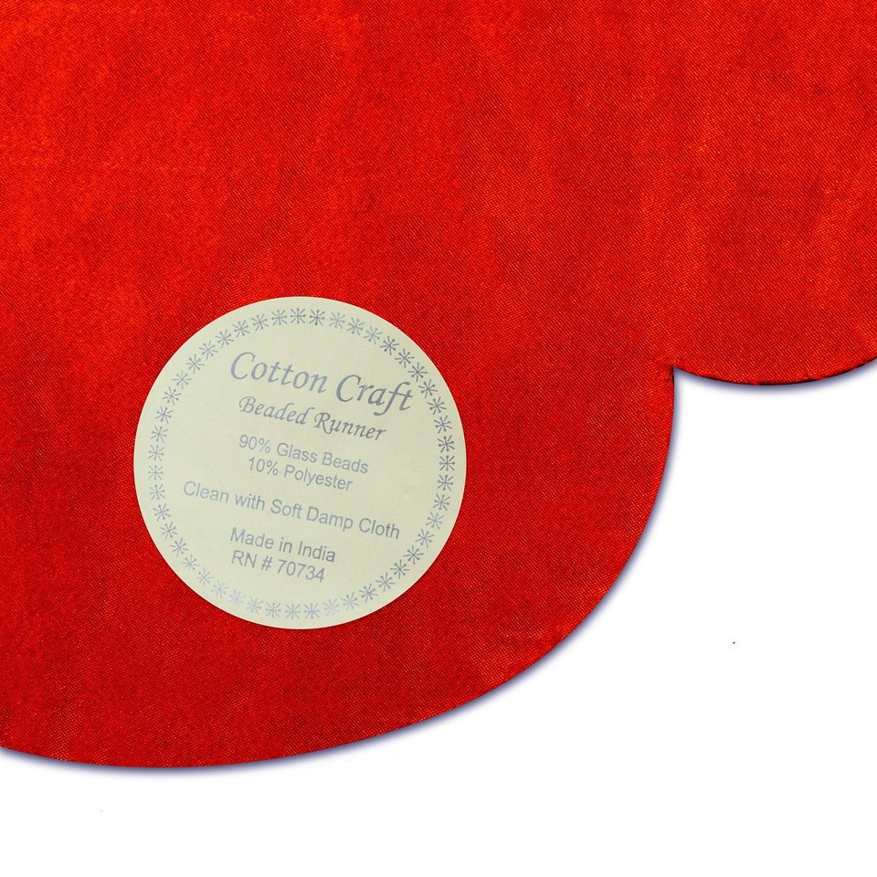 Scarlett Leaves Handmade Beaded Table Runner - Halloween Harvest Autumn ...