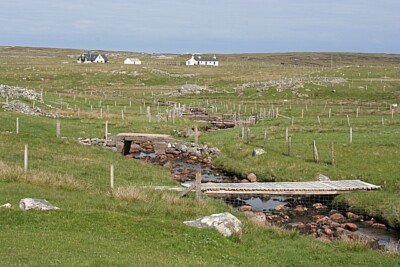 Photo 6x4 Bridges over the Burn Breanais The burn is Abhainn Bhreanais ...