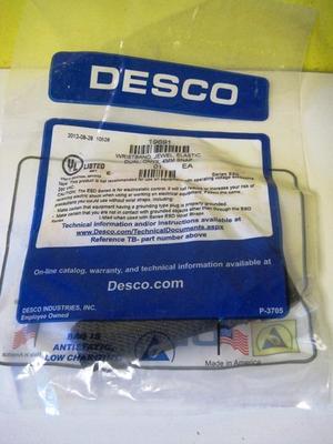 DESCO MODEL 19691 WRISTBAND 4MM SNAP JEWEL ELASTIC DUAL ONYX P-3705 NEW ...