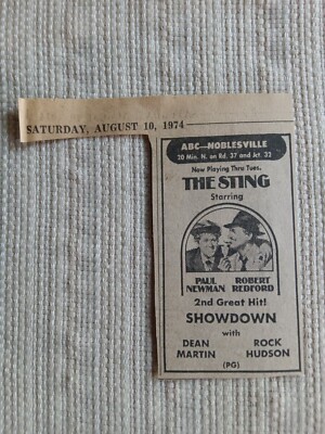 Original 1974 NEWMAN/REDFORD "THE STING" Movie Ad | eBay