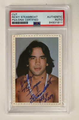 Ricky Steamboat SIGNED 1982 GONG MAGAZINE ROOKIE CARD HOF 2009 PSA | eBay