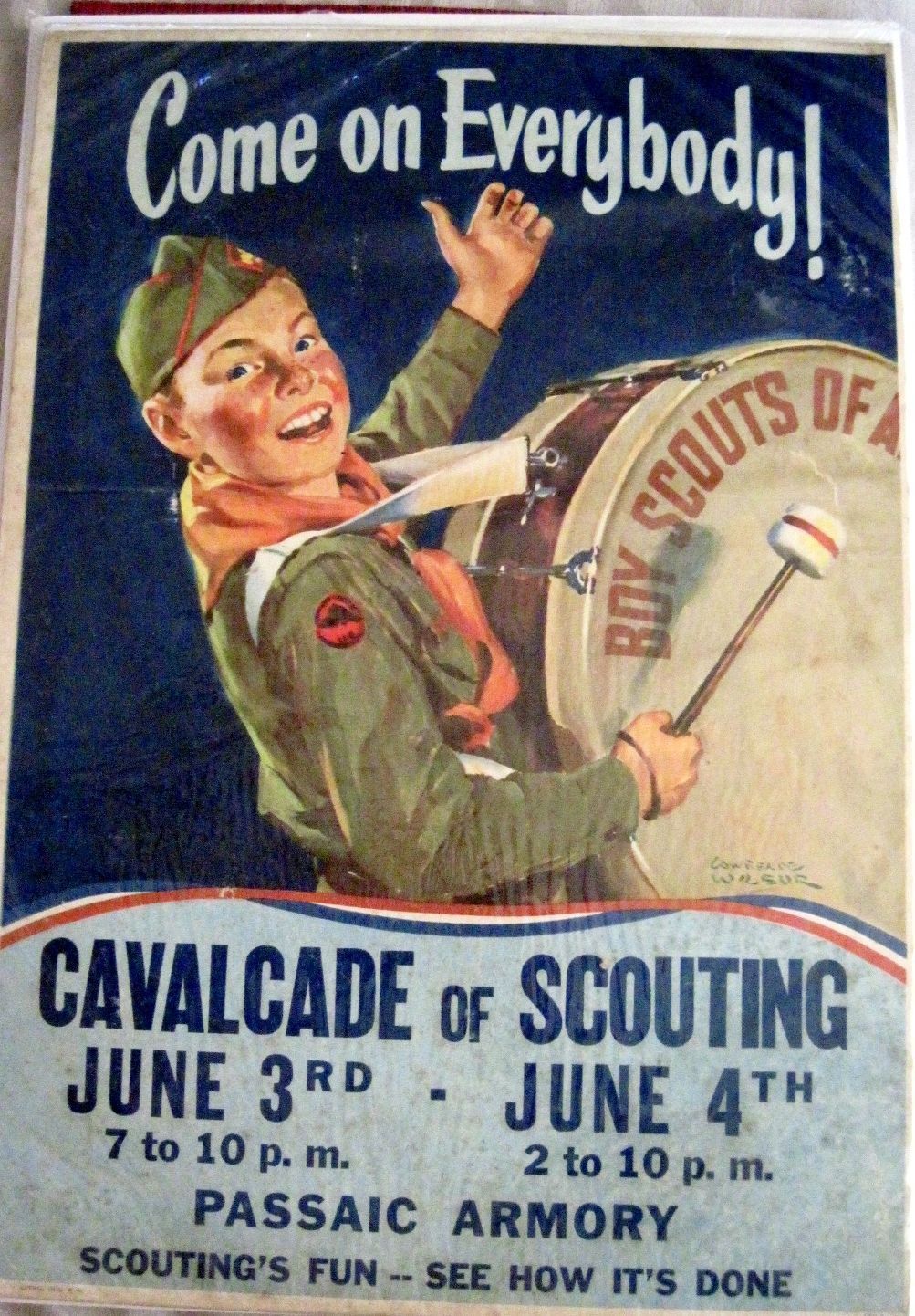 Boy Scout Vintage Poster Titled "Come On Everybody" - Cavalcade of ...