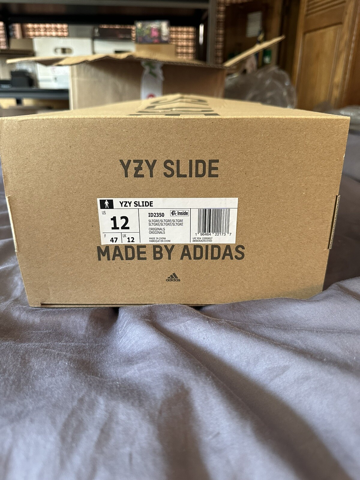 Adidas Yeezy Slide Slate Grey Size 12 ID2350 for sale online | eBay