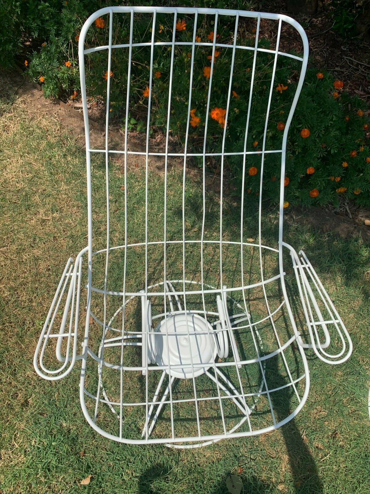 Mid Century Mod Patio Chairs/Ottoman by Homecrest Wire Swivel Rockers ...