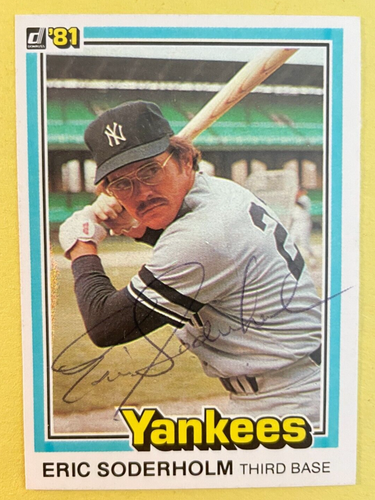 SIGNED ERIC SODERHOLM 1981 DONRUSS BASEBALL CARD AUTOGRAPH - YANKEES | eBay