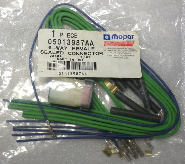 Genuine MOPAR 6-Way Female Sealed Connector Wire Repair Kit 05013987AA ...