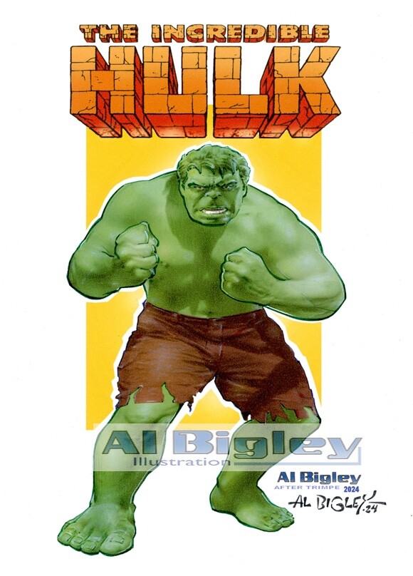 INCREDIBLE HULK Custom Color Painting! 70s Silver/Bronze-Age! Herb ...