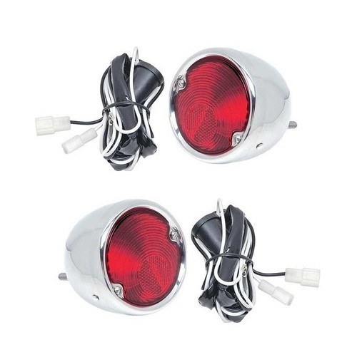 54 55 56 57 58 59 CHEVY GMC TRUCK 3100 APACHE CHROME TAIL LIGHTS L&R ...