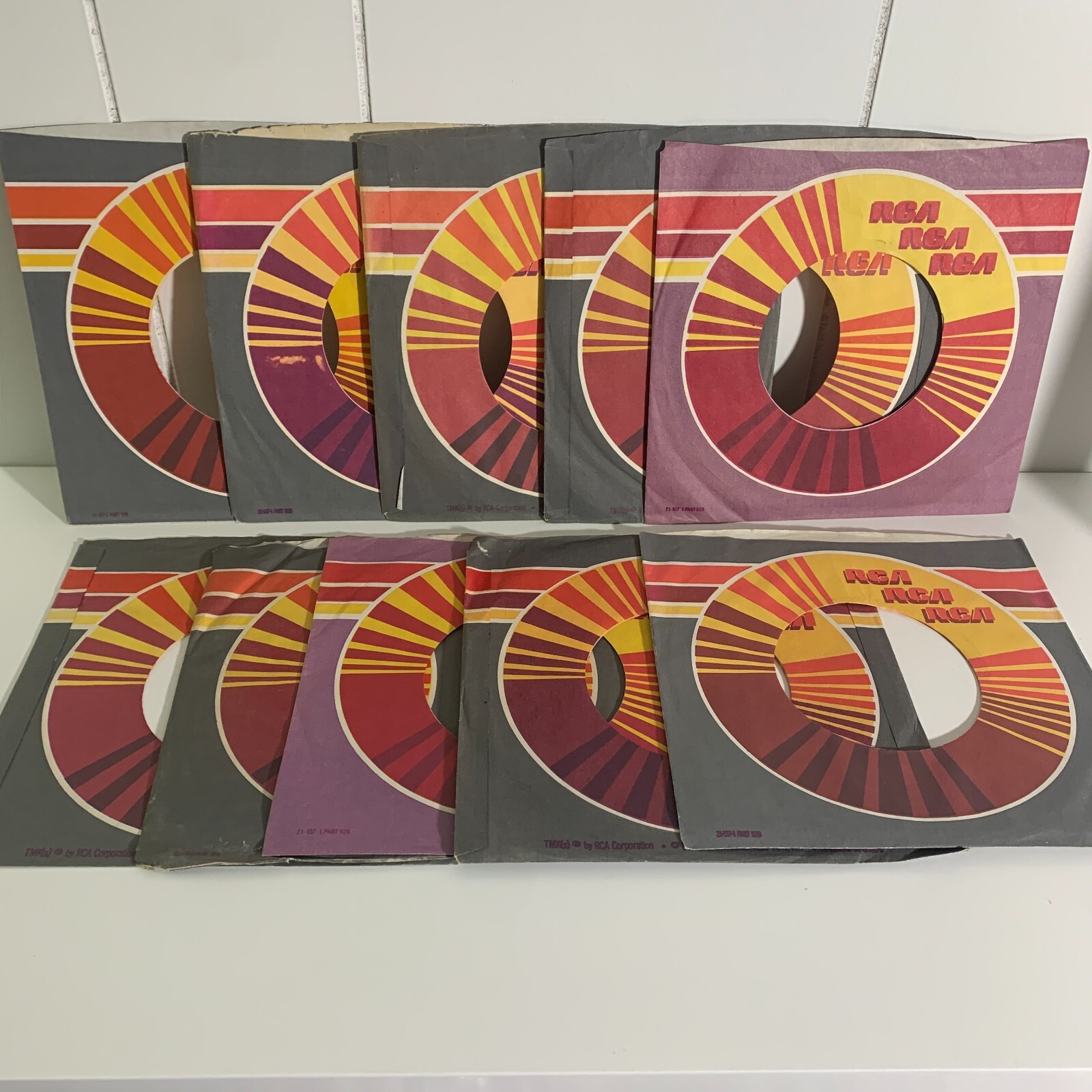 Lot of 10 RCA Company Sleeves 7" 45 RPM Company Sleeves - NO DISKS | eBay