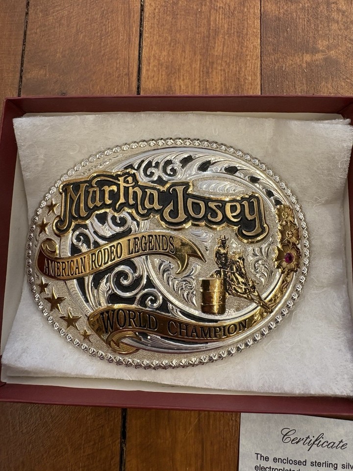 RARE #4 GIST Sterling Silver MARTHA JOSEY Champion Rodeo Legends Belt ...