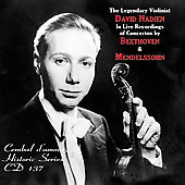 The Legendary Violinist David Nadien in Live Recordings of Concertos by ...