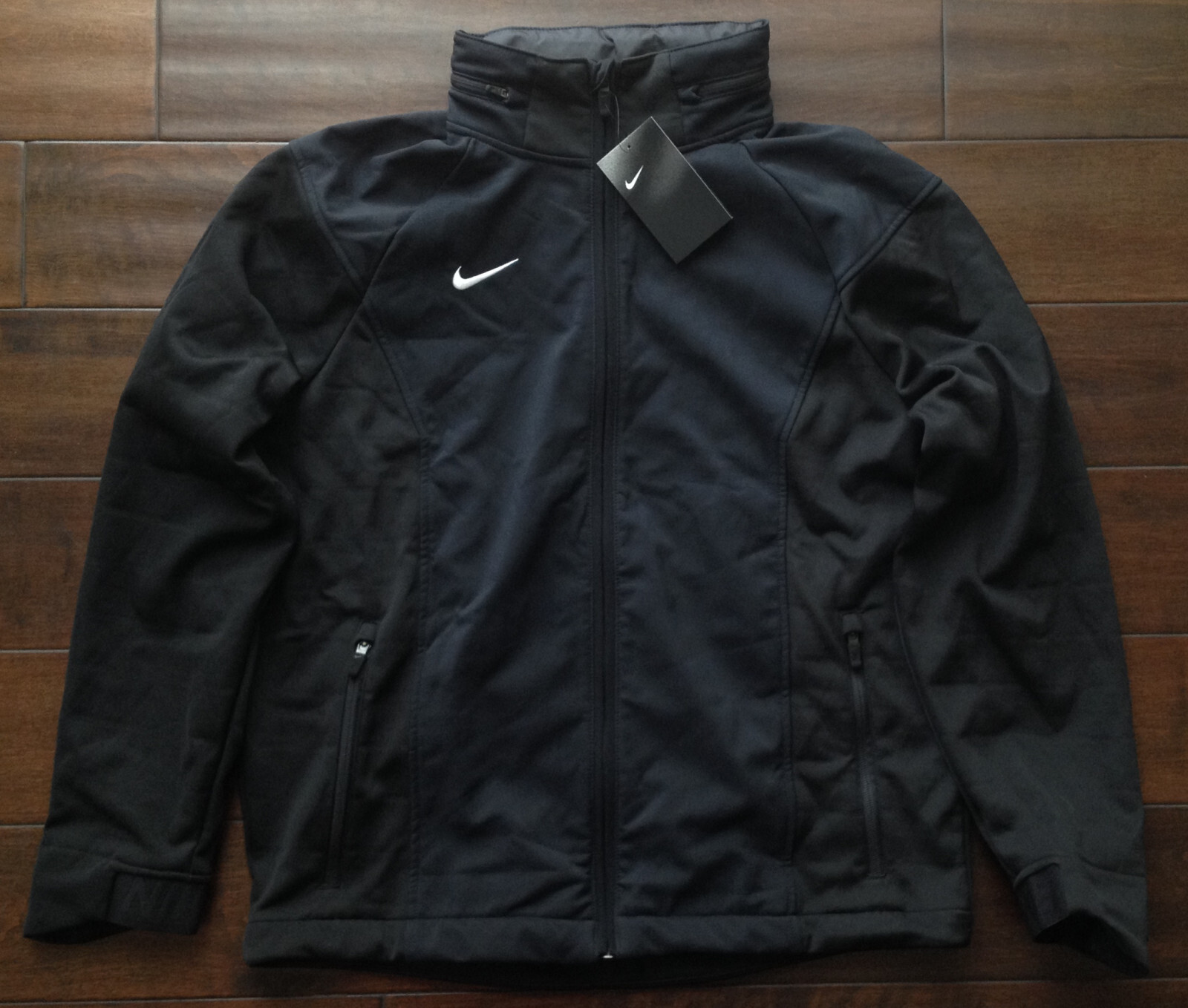 【New】NIKE Men's【Nike Logo Full-Zip Football Jacket】Black @Medium | eBay