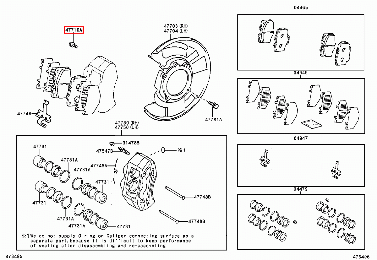 Genuine Hiace TRH203 TRH201 TRH200 LH222 LH212 Front Brake Caliper ...