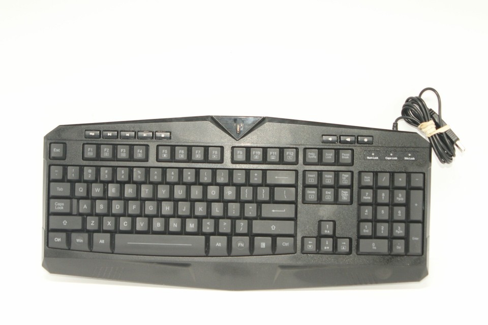 PC232A Black RGB Backlit Wired Ergonomic Silent Keys Multimedia Gaming ...