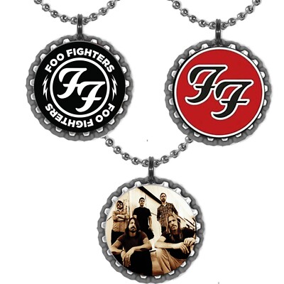 Foo Fighters band necklaces 3 complete necklace 24inch ball chain | eBay