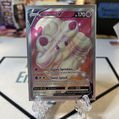 Alcremie V (Full Art) - 064/072 Ultra Rare Shining Fates NM Pokemon TCG ...