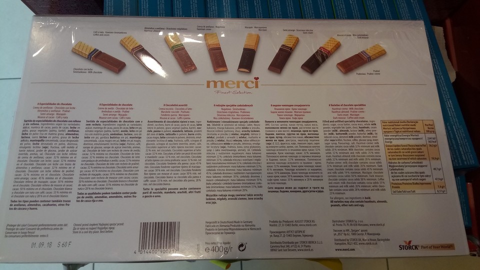 STORCK - MERCI Finest Selection Milk + Dark Chocolate 250g - German ...