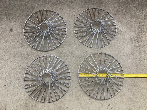 VINTAGE WIRE Wheel BASKET SPOKE KEYSTONE CRAGER SUPER-FLY Set 4 Chrome ...