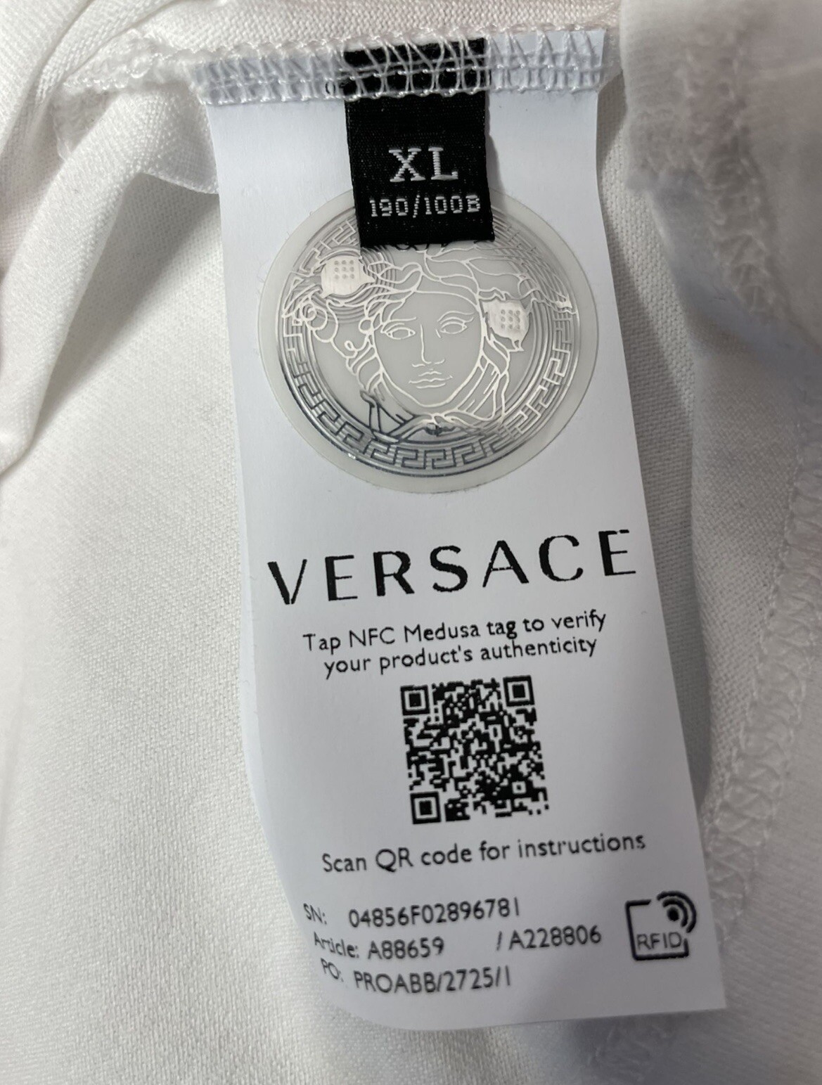 AUTHENTIC VERSACE MEN SHIRT VIA GESU LOGO - Gem