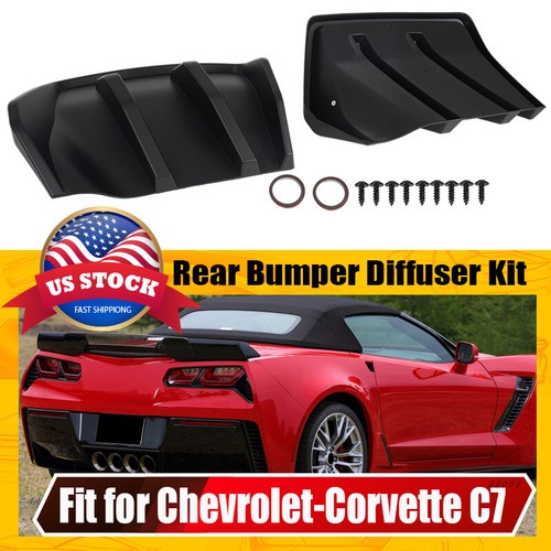 Matte Black Rear Bumper Diffuser Fins Splitter Fits 2014-2019 Chevy ...