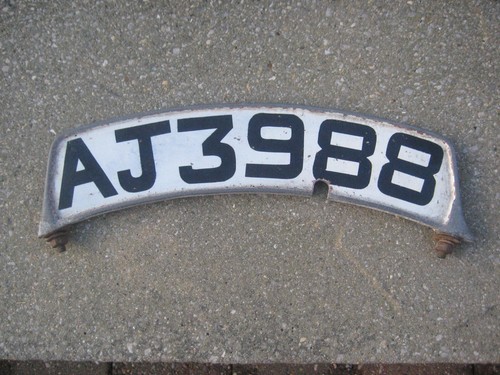 GREAT BRITAIN ENGLAND LONDON 1920s CURVED MOTORCYCLE # AJ 3988 LICENSE ...