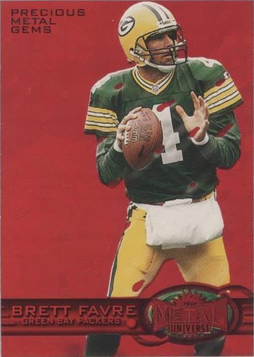 1997 Skybox Metal Universe - Brett Favre #156 Precious Metal Gems Red ...