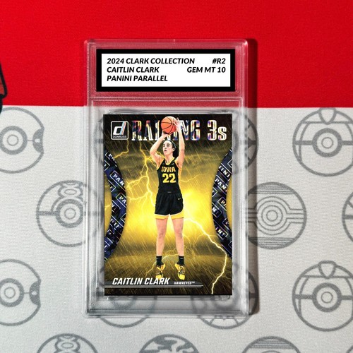 Graded 10 Caitlin Clark RC Panini Parallel Foil Card #R2 2024 Donruss ...