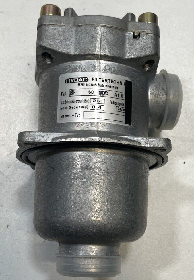 HYDAC Filtertechnik RF 60 DC A1.0 Rücklauf-Saug-Tankfilter 25bar Filter ...