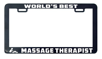 World's Greatest massage therapist license plate frame holder tag | eBay