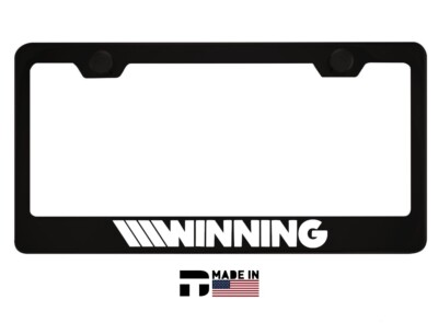 BMW WINNING License Plate Frame | Black Metal | M3 M4 M5 M6 M8 | German ...