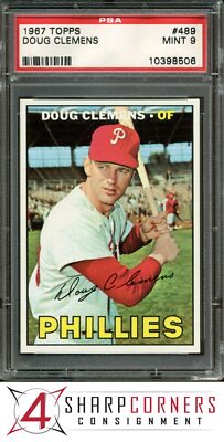 1967 TOPPS #489 DOUG CLEMENS RC PHILLIES PSA 9 SET BREAK | eBay