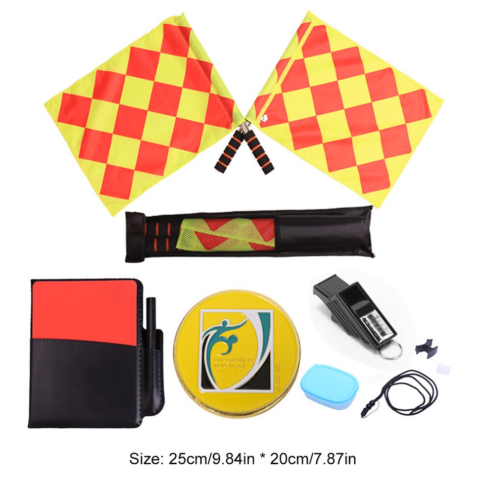 Soccer Referee Kit Soccer Referee Flag Red and Yellow Cards Referee ...