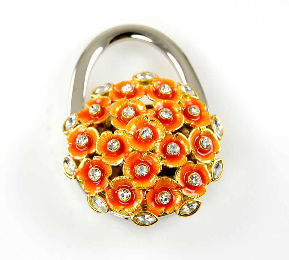 Stylish Foldable Handbag Holder "Flower Bouquet Look" Purse Hook | eBay