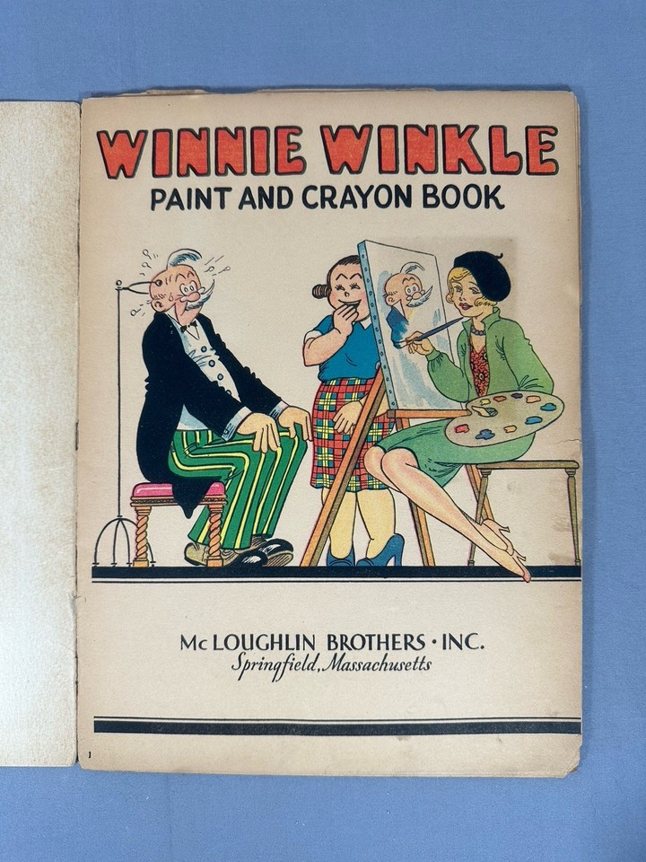 Winnie Winkle 1932 Paint and Crayon Book 2053 Color Comic Art ...