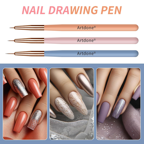 Artdone Nail Dotting Tools Double-ended Nail Art Brushes Kit Nail Art ...