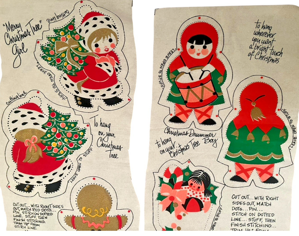 SH Kurin Felt Ultra Felt 17 Ornaments Fabric Panels Cut & Sew Christmas ...