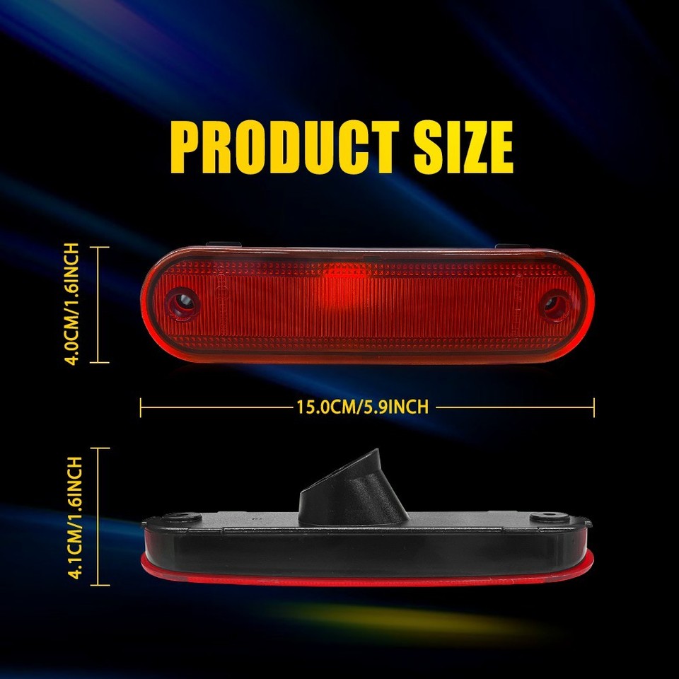 2-20X Rear Bumper Side Marker Lights For 1990-2005 Mazda Miata MX5 MX-5 ...