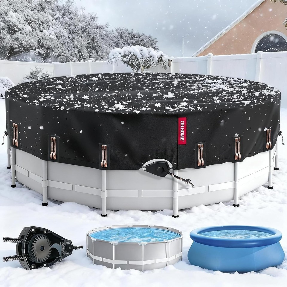 18 Ft Round Winter Pool Cover - Ultimate Protection with Patented ...
