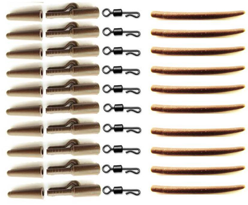 40pc Fishing Tackle Carp lead clips Quick Change swivels Anti Tangle ...