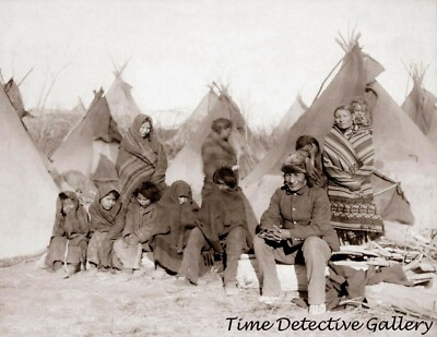 Group of Miniconjou Indians, Pine Ridge, S. Dakota -1891- Historic ...