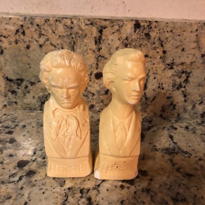 Herco Beethoven Chopin Mini Composer Busts SET OF 2 *Damaged* Music 4 ...