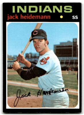 1971 Topps Jack Heidemann Rookie Cleveland Indians #87 | eBay