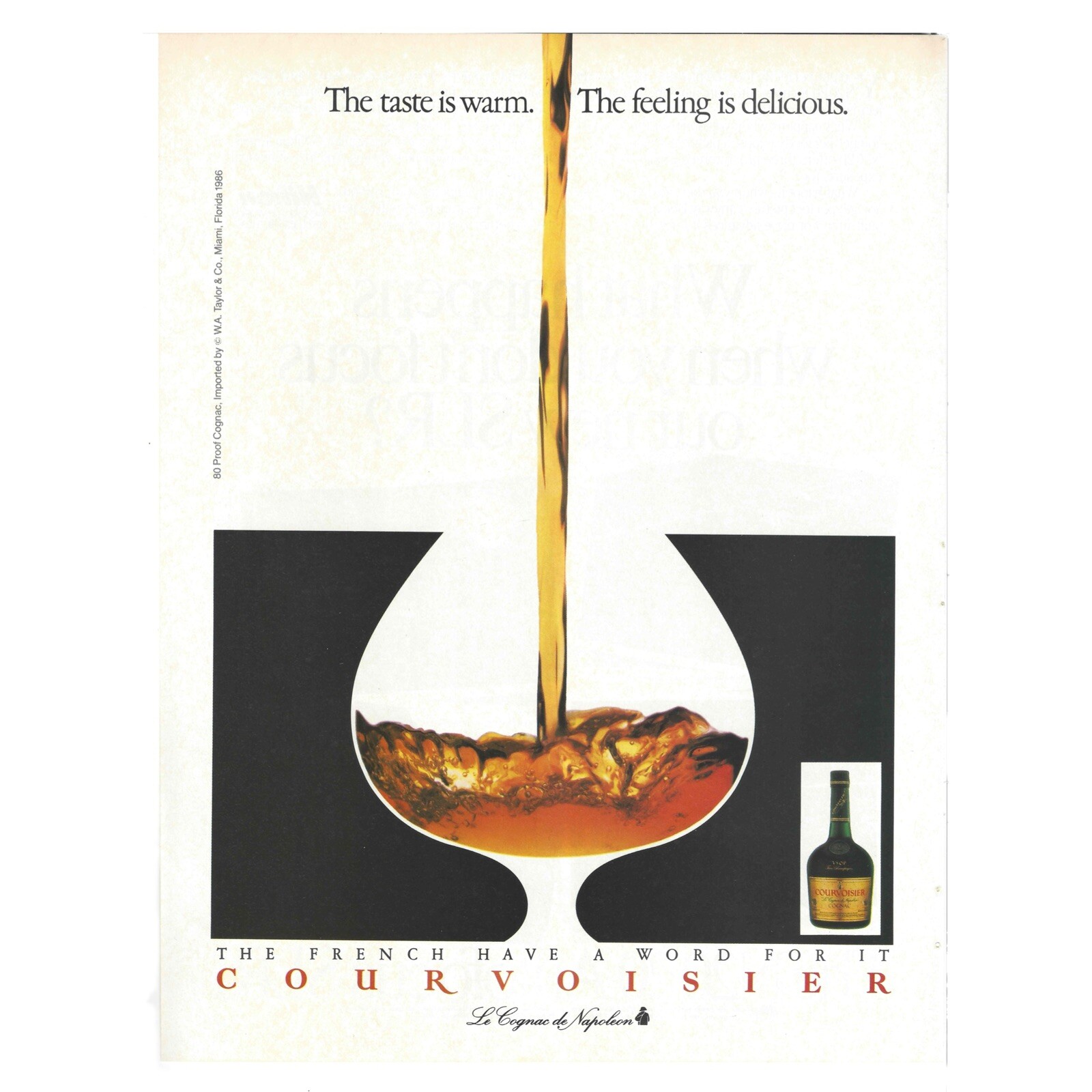 Courvoisier Cognac Print Ad 1986 Vintage 80s Retro Alcohol France 8 ...