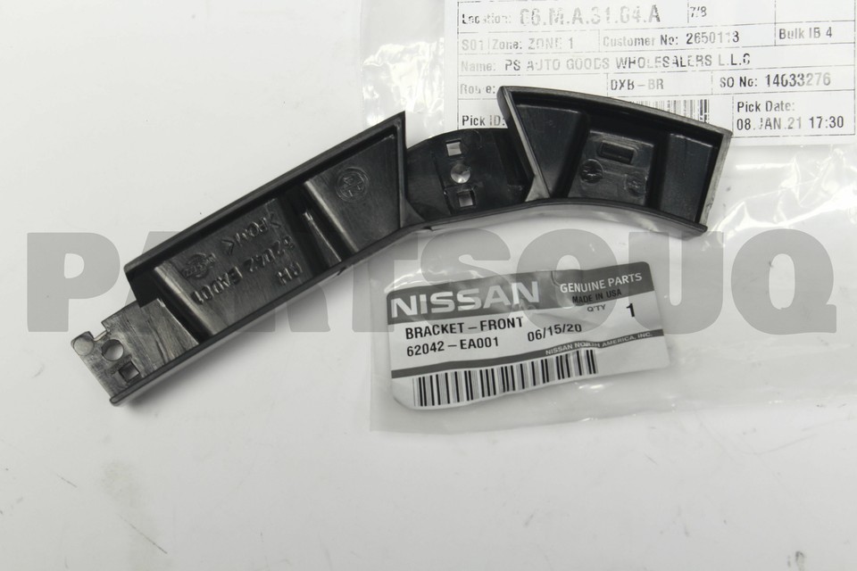 62042EA001 Genuine Nissan BRACKET-FRONT BUMPER 62042-EA001 | eBay