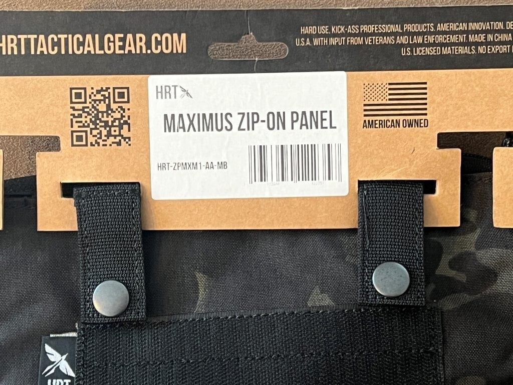 HRT TACTICAL Maximus Zip-On Back Panel For RAC/LBAC Plate Carrier ...