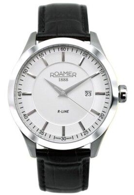 Roamer R-Line Sapphire Crystal Leather Strap Men's Watch 943856-41-25 ...