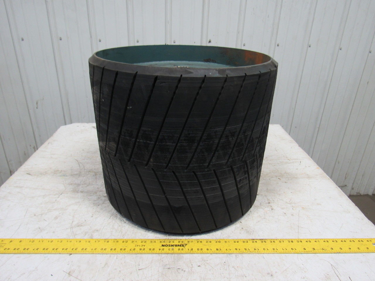 18"W x 20"D Conveyor Drum Drive Pulley W/Herringbone Rubber Lagged | eBay