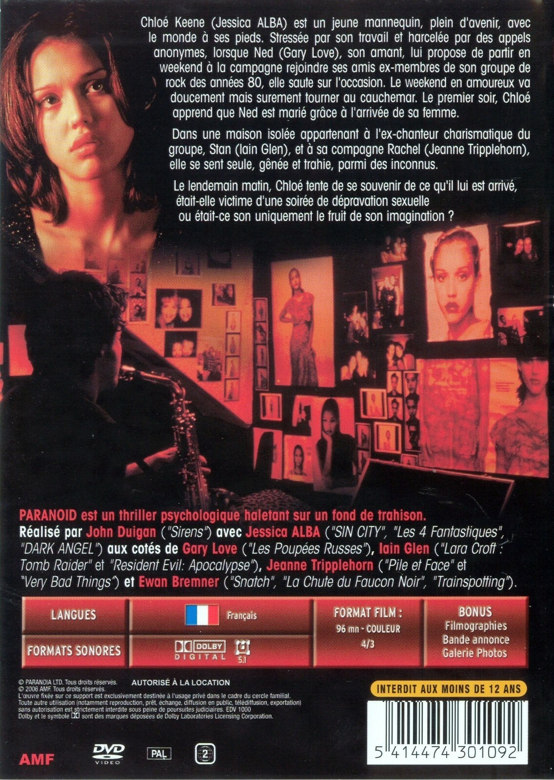 PARANOID / [ JESSICA ALBA ] / DVD NEUF SOUS BLISTER D'ORIGINE / VF | eBay