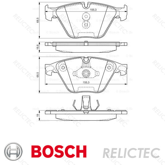 Front Brake Pads Set BMW:F11,F10,F12,F13,F06,5,6 34116775314 ...